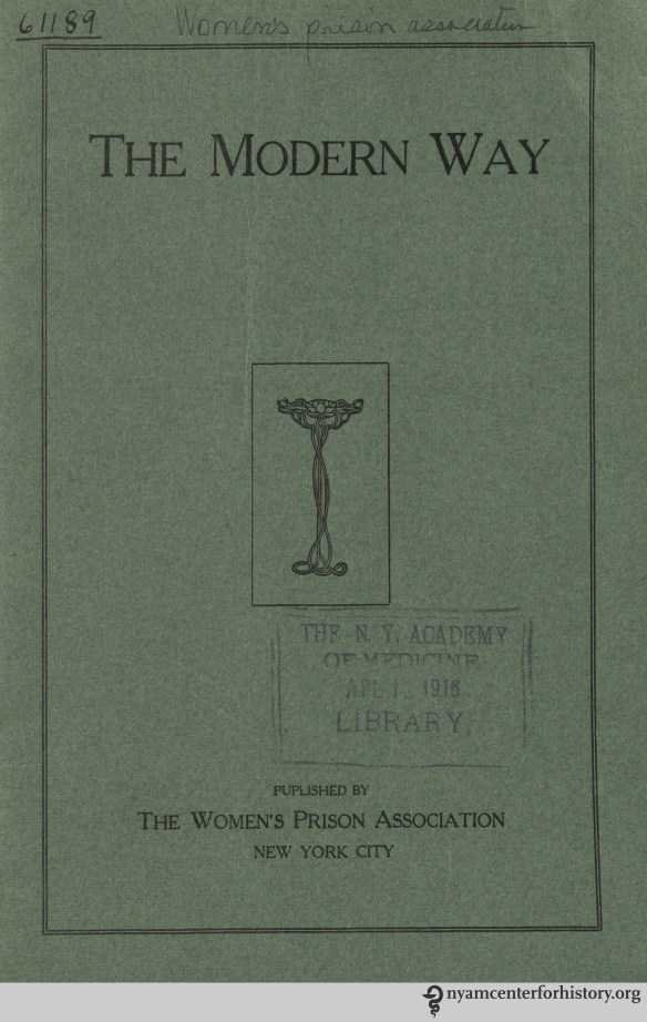 The Women’s Prison Association and “The Modern Way” (Item of the Month ...