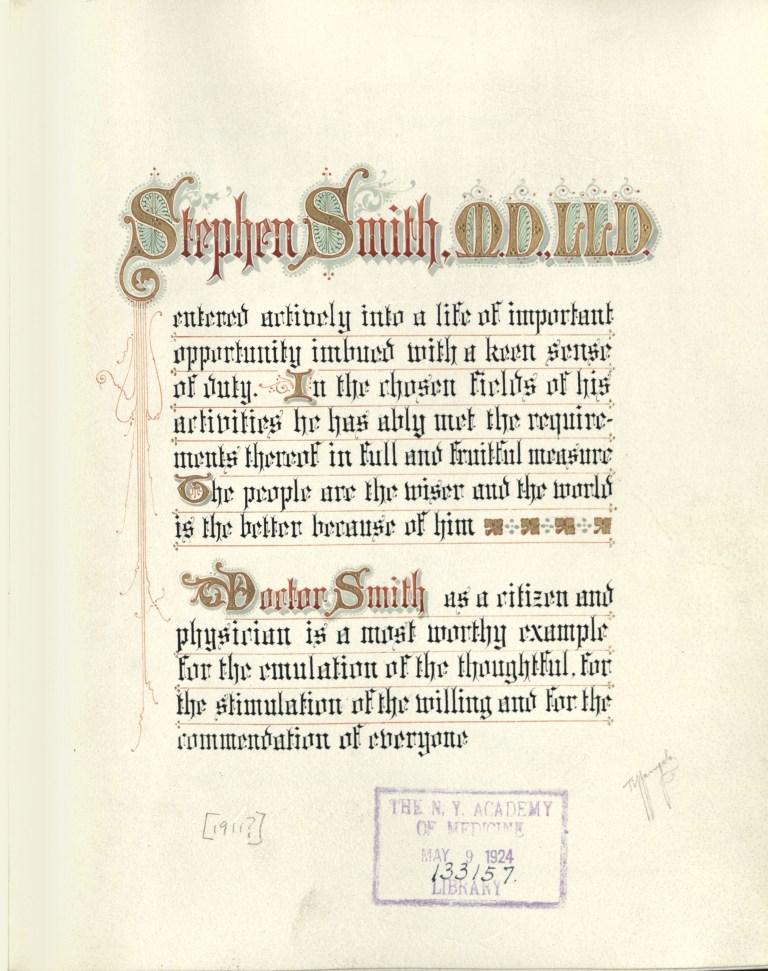 Stephen Smith, MD, New York Pioneer of Public Health | Books, Health ...